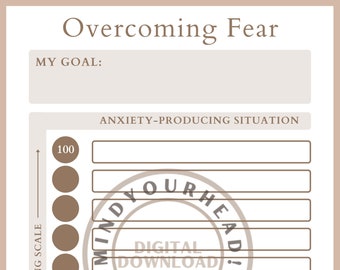 Overcoming Negative Thoughts Worksheet CBT Printable Worksheet Journal ...