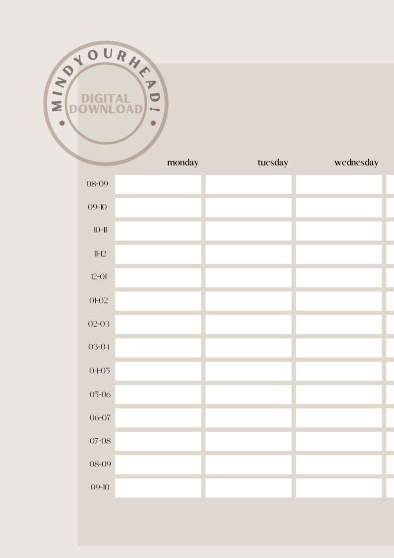 Weekly Activity Schedule Worksheet CBT Therapy Behavioural Activation ...