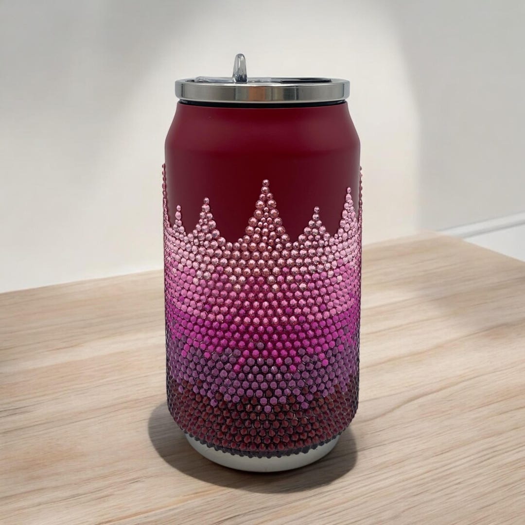 Personalized Luxury Can-shaped Thermos With Swarovski Crystals, Thermos ...