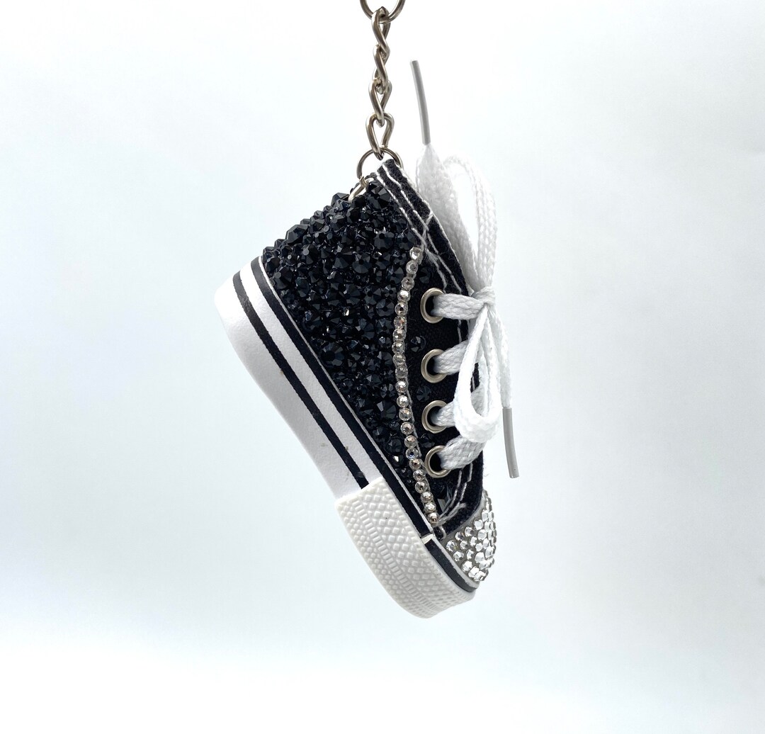 CONVERSE Sneaker Keychain With SWAROVSKI, Black Converse Keychain ...
