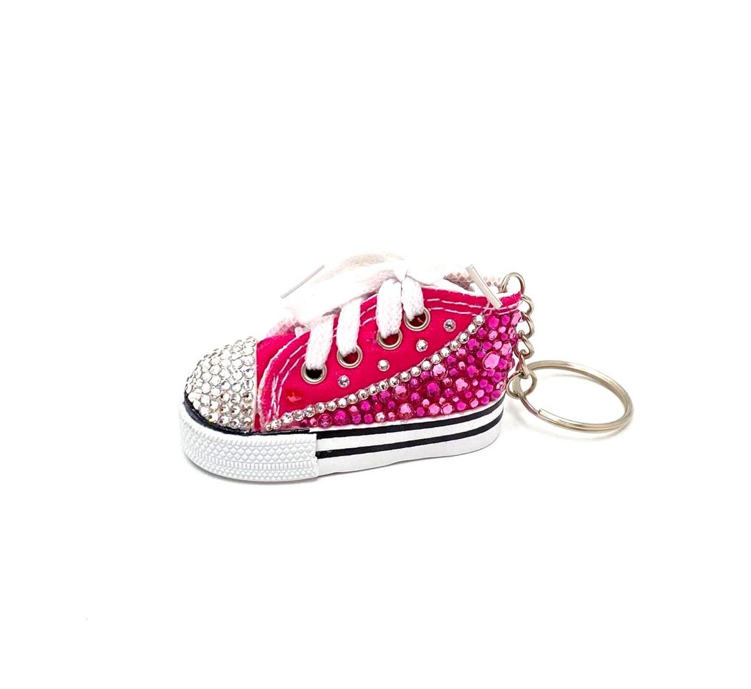 Personalized Converse Shoe Keychain With Swarovski Crystals – Handmade ...