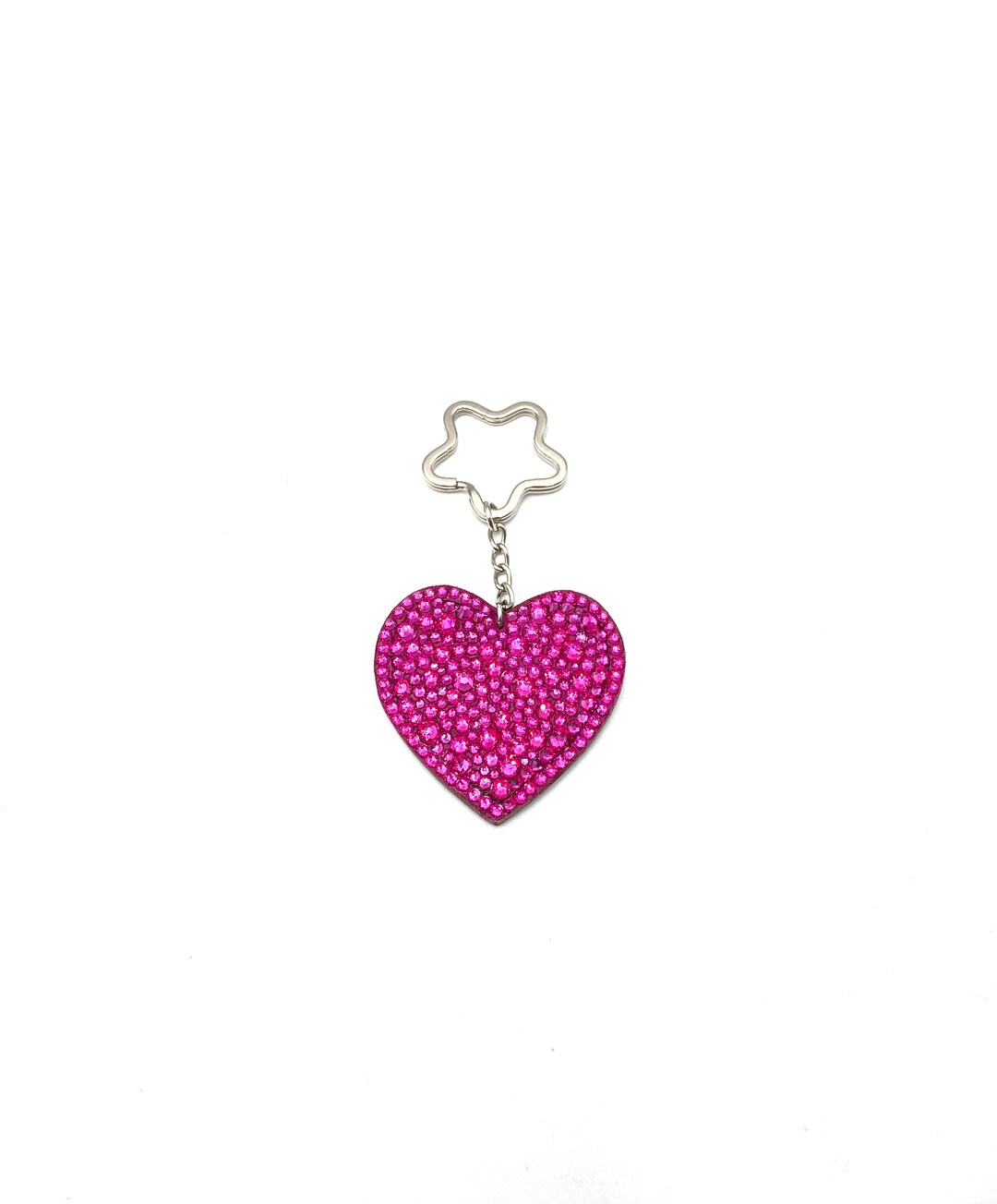 Handmade Heart-shaped Keychain With SWAROVSKI Crystals, Handmade ...