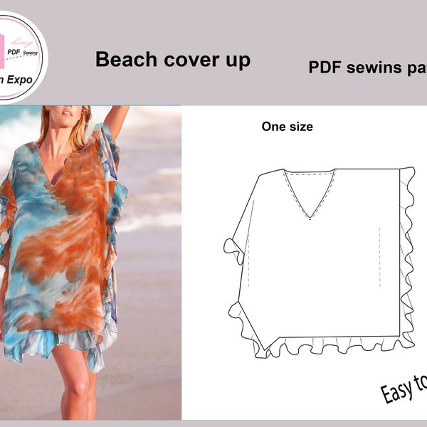 Beach Coverup Sewing Pattern - Etsy