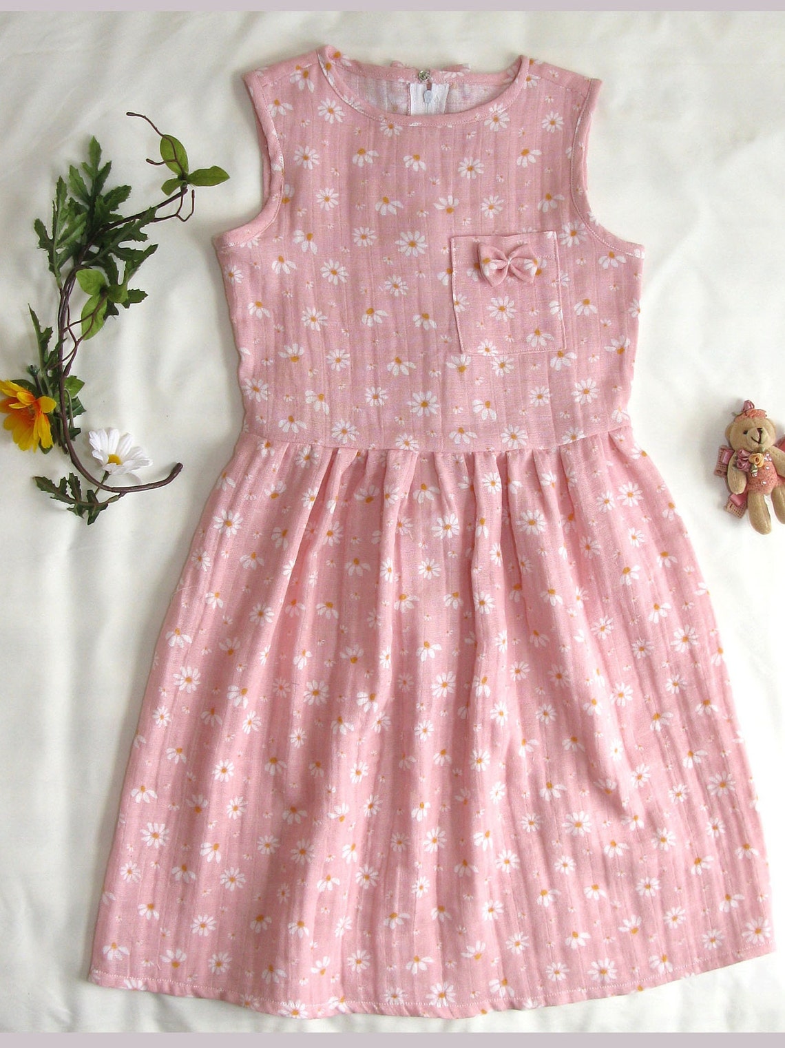 Girls Flower Dress. Sweet Pink Dress. Cute Flower Girl Dress. - Etsy