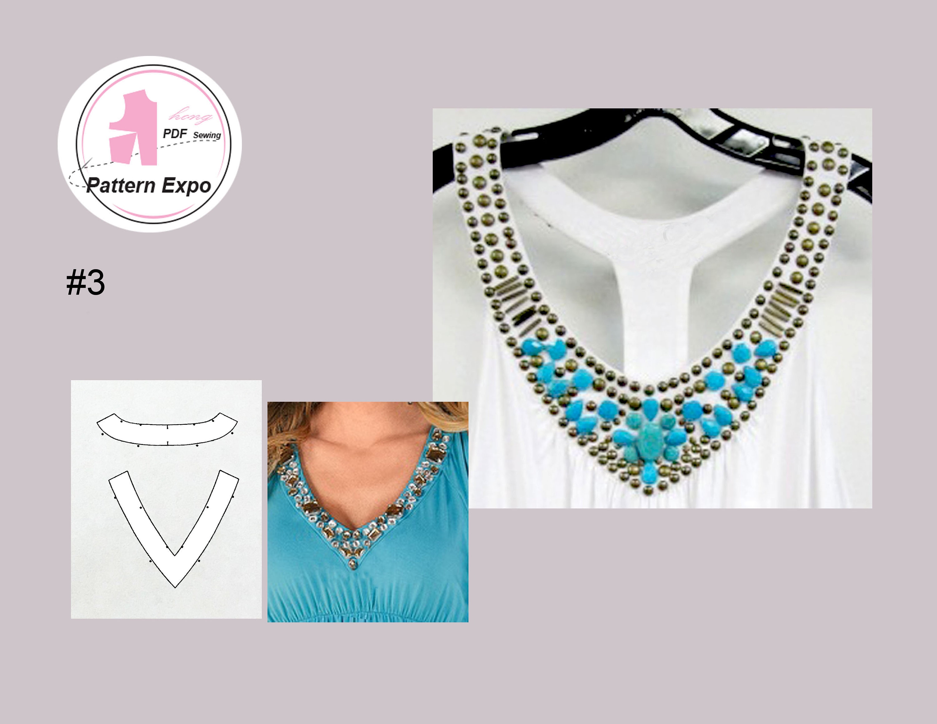 Neckline /collar/pdf Patterns/design Your Own Neckline Beaded/jewelry ...