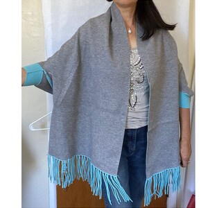Fringe Wraps Poncho/open Front Poncho/pdf Sewing Pattern/ One Size - Etsy