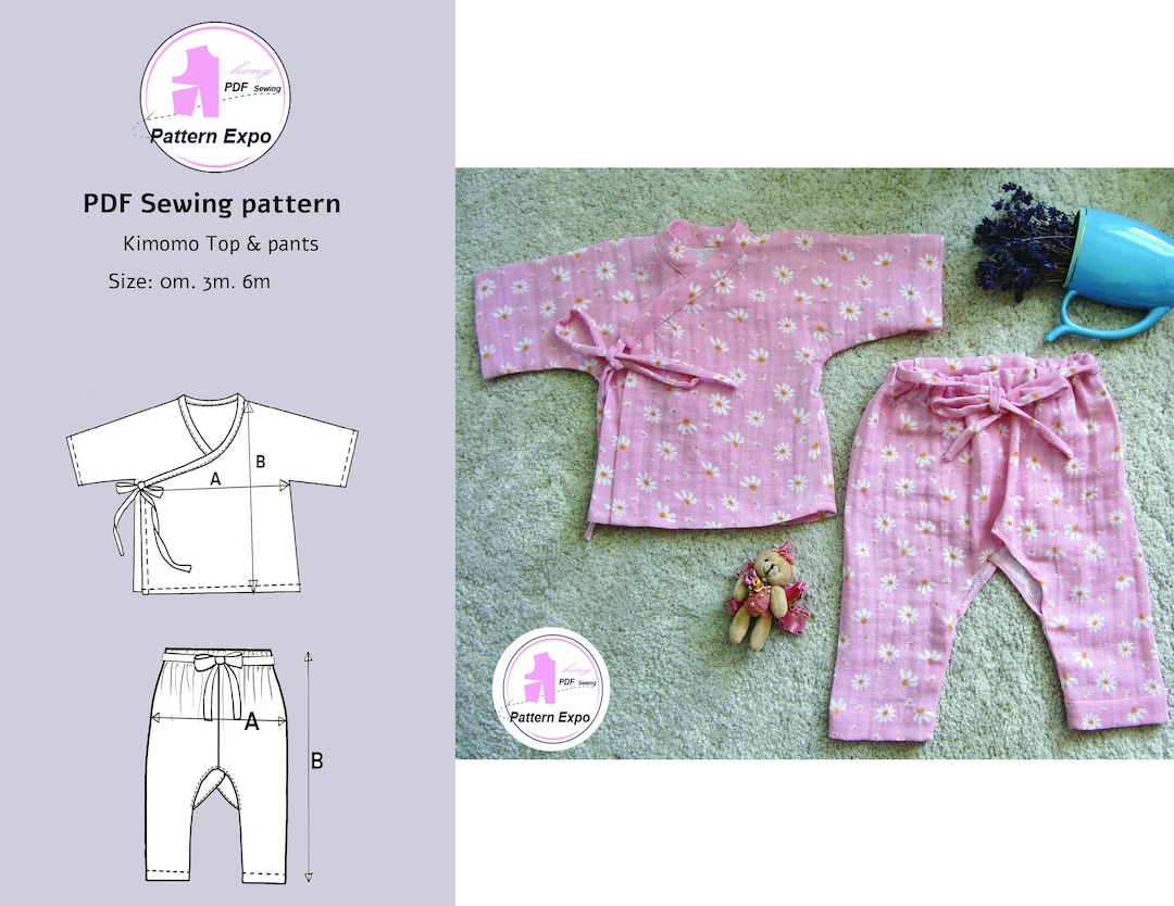 Baby Kimono Set (Download Now) - Etsy