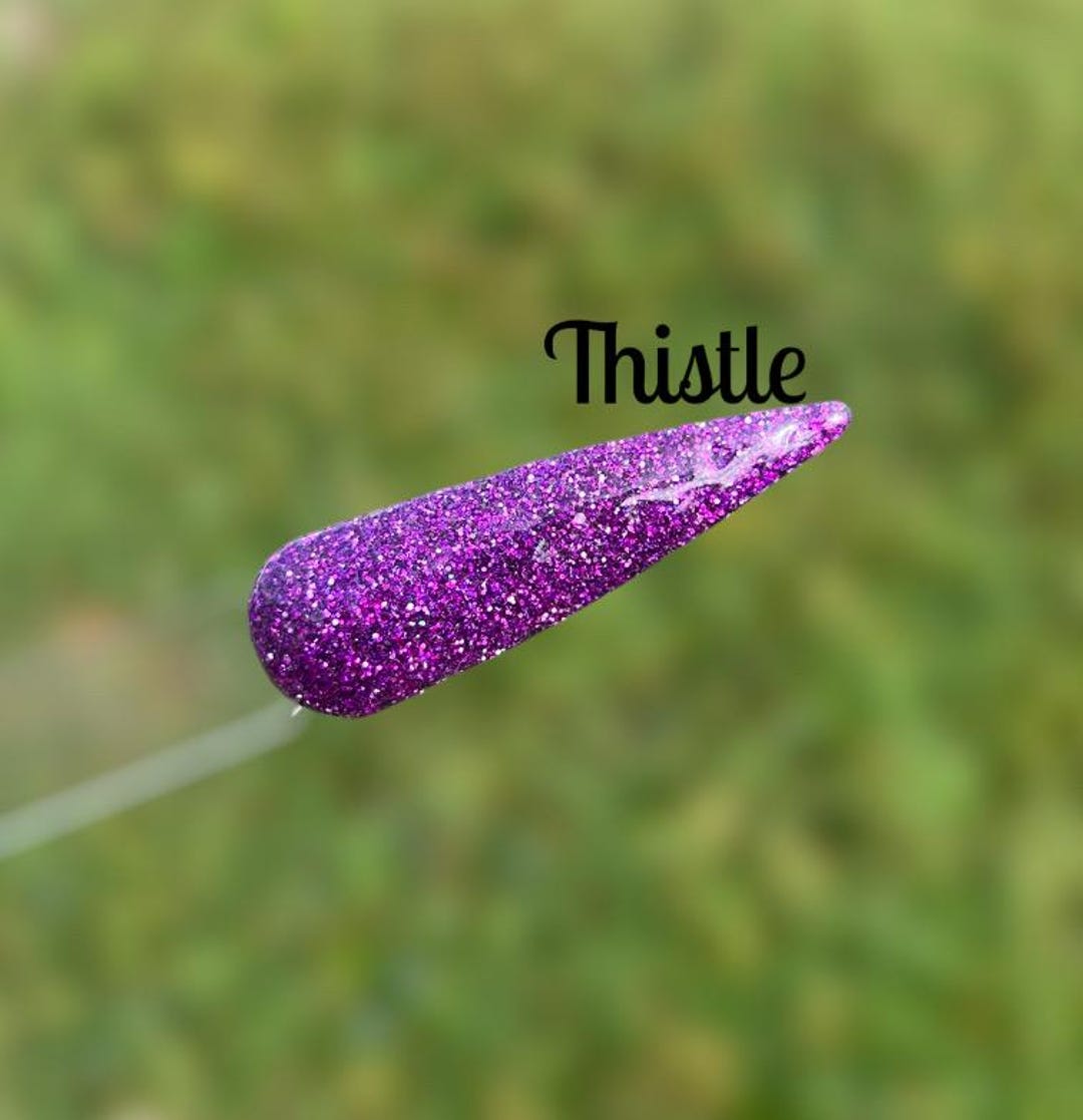 Thistle- Nail Dip Powder, Nail Dip, Dip Powder, Nails, Acrylic, Purple ...