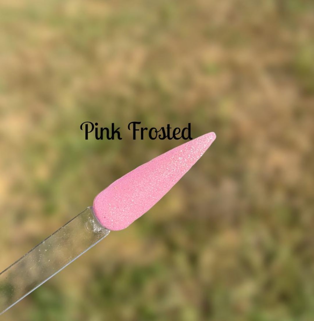 Pink Frosted- Nail Dip, Dipping Powder, Nail Dip Powder, Nail Dips ...