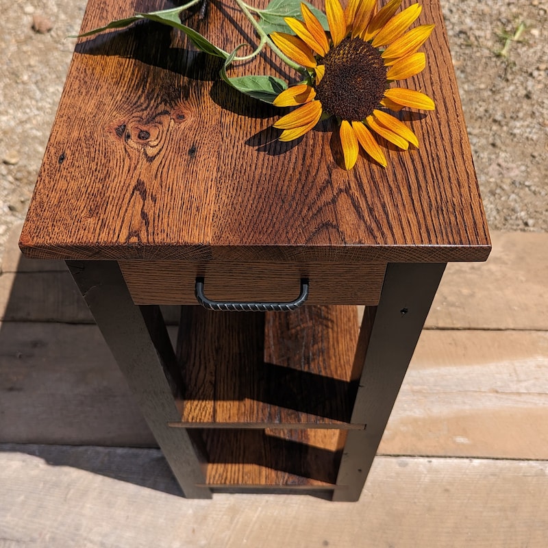 Rustic Farmhouse Wood End Table - Etsy