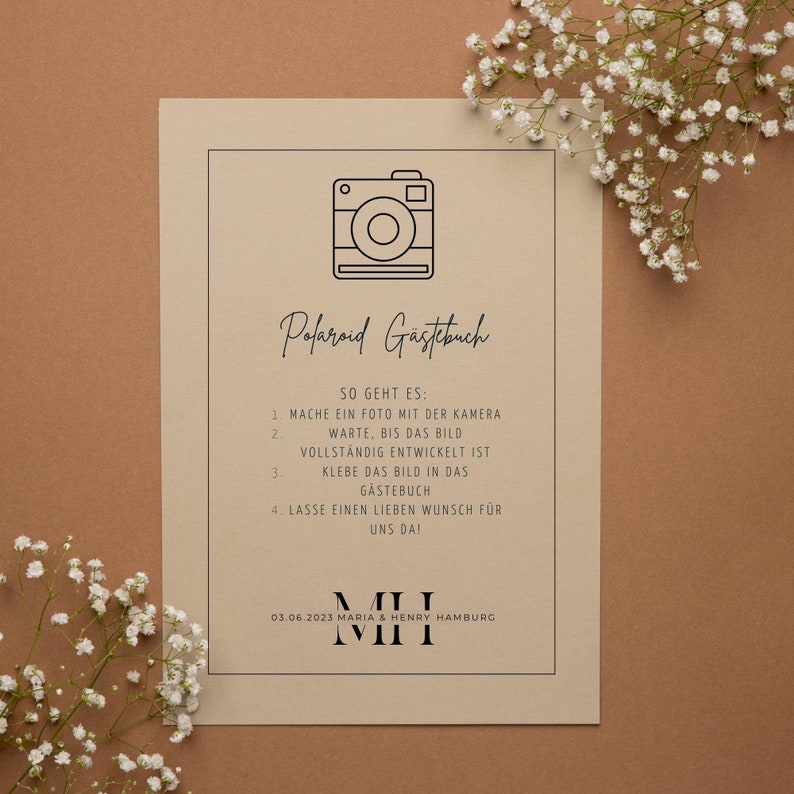 Polaroid Guest Book Sign to Print Guest Book Sign With Camera ...