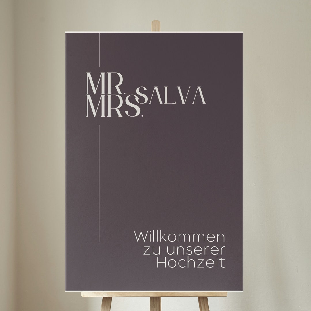 Welcome Mr. and Mrs. DIY Wedding Decoration Welcome Sign Wedding ...