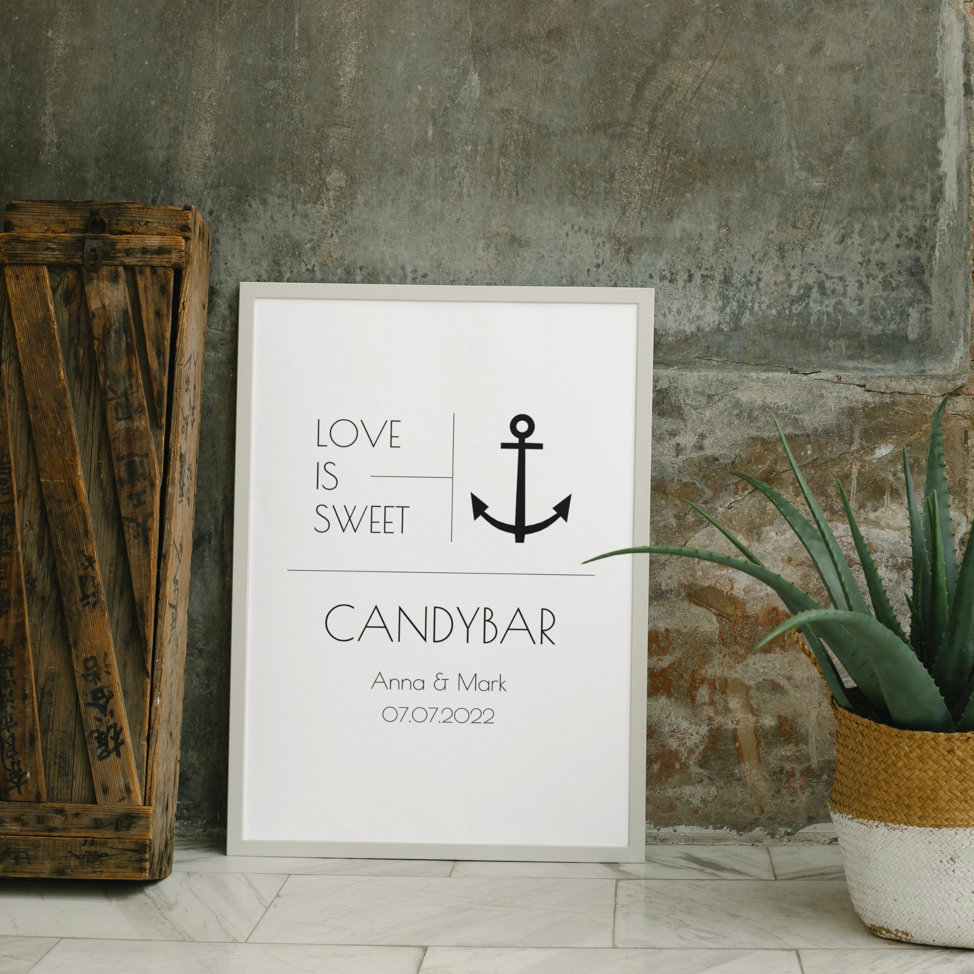 Candy Bar Wedding Template to Print Out Candy Bar Standee as - Etsy