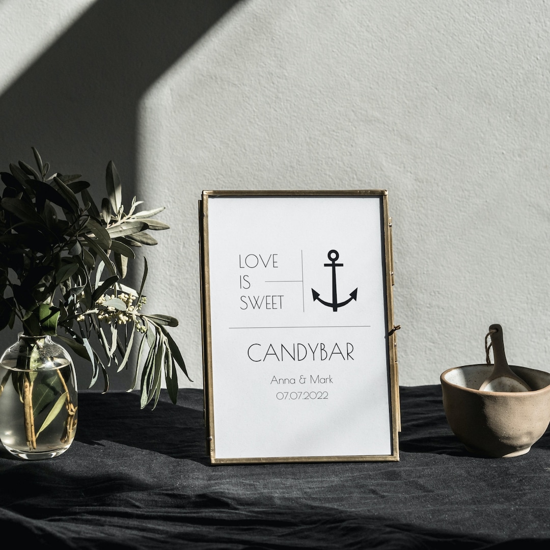 Candy Bar Wedding Template to Print Out - Candy Bar Standee as DIN A4 ...