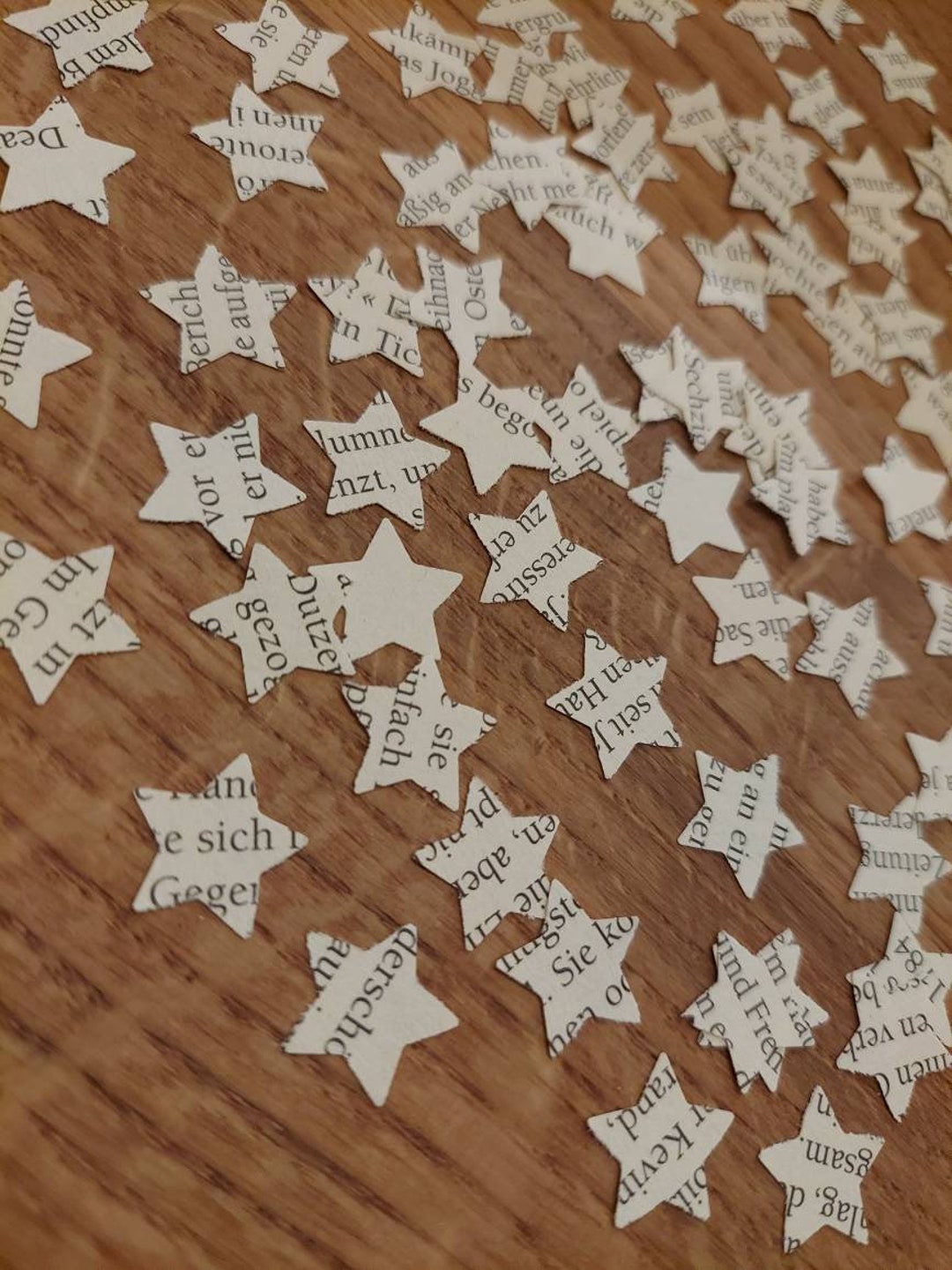 Confetti Paper Stars From Book Pages as Table Decoration - Etsy