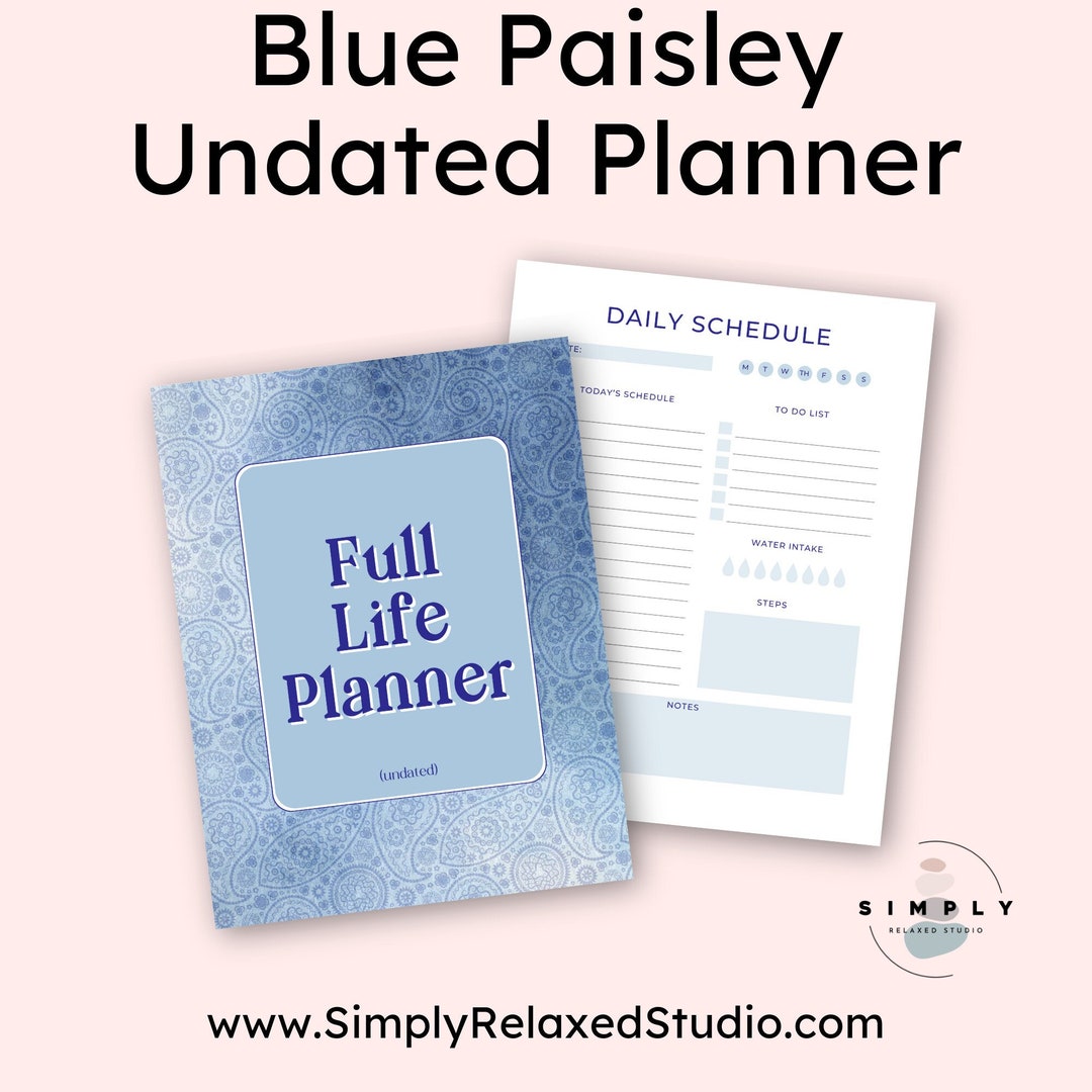 Undated Life Planner, Printable Planner, Organization & Productivity ...