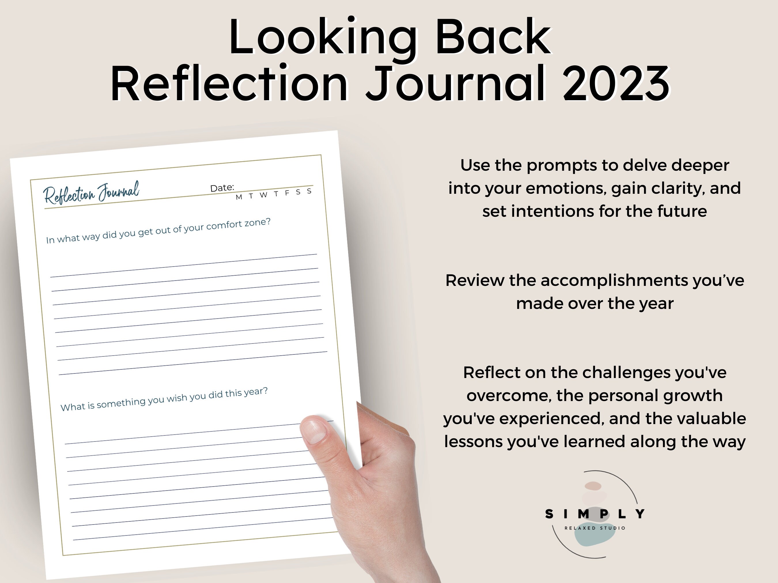 2023 Year in Review Journal, Looking Back Reflecting on 2023 Journal ...
