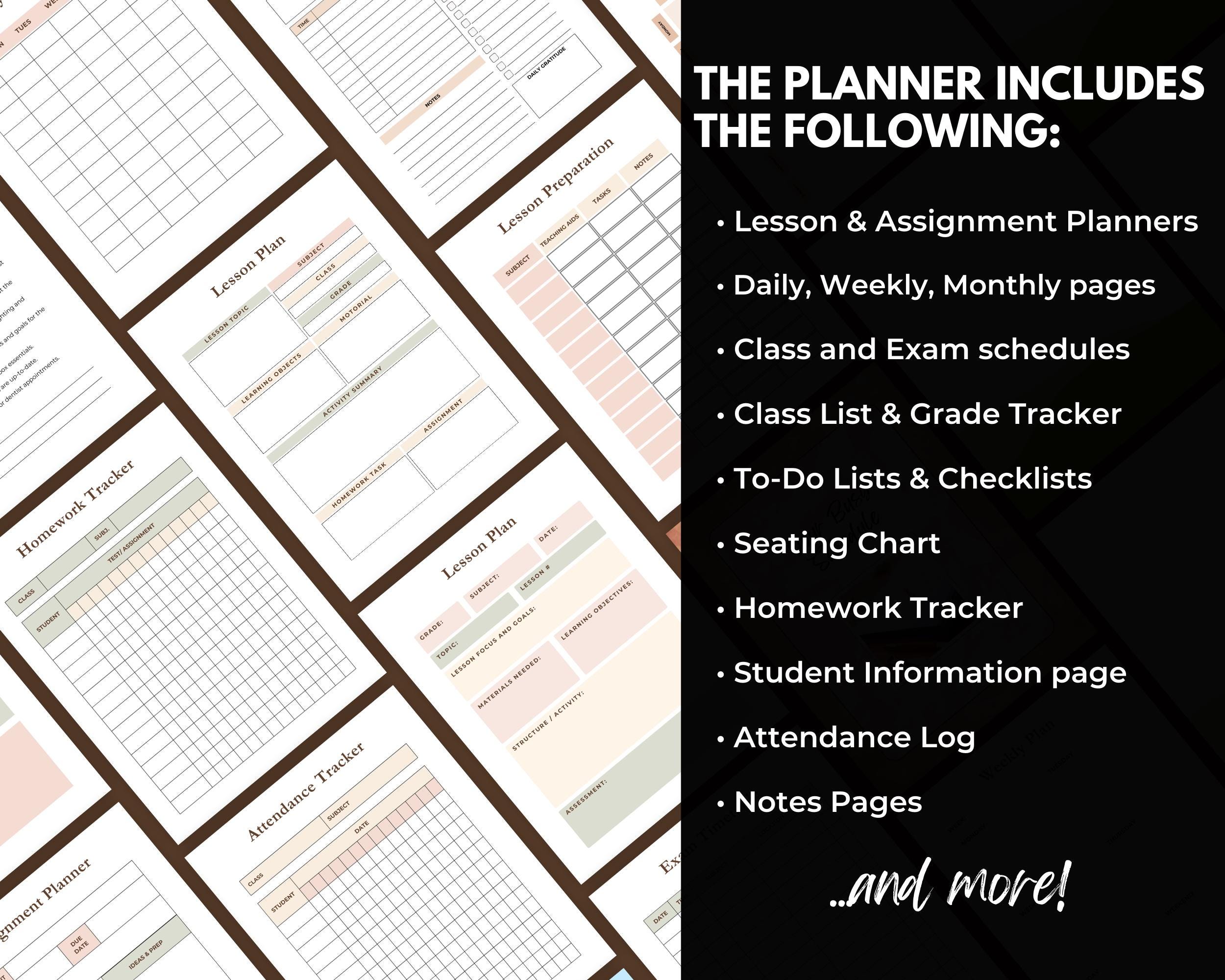 Teacher Planner 2024-2025, Printable Planner for Educators, Lesson ...