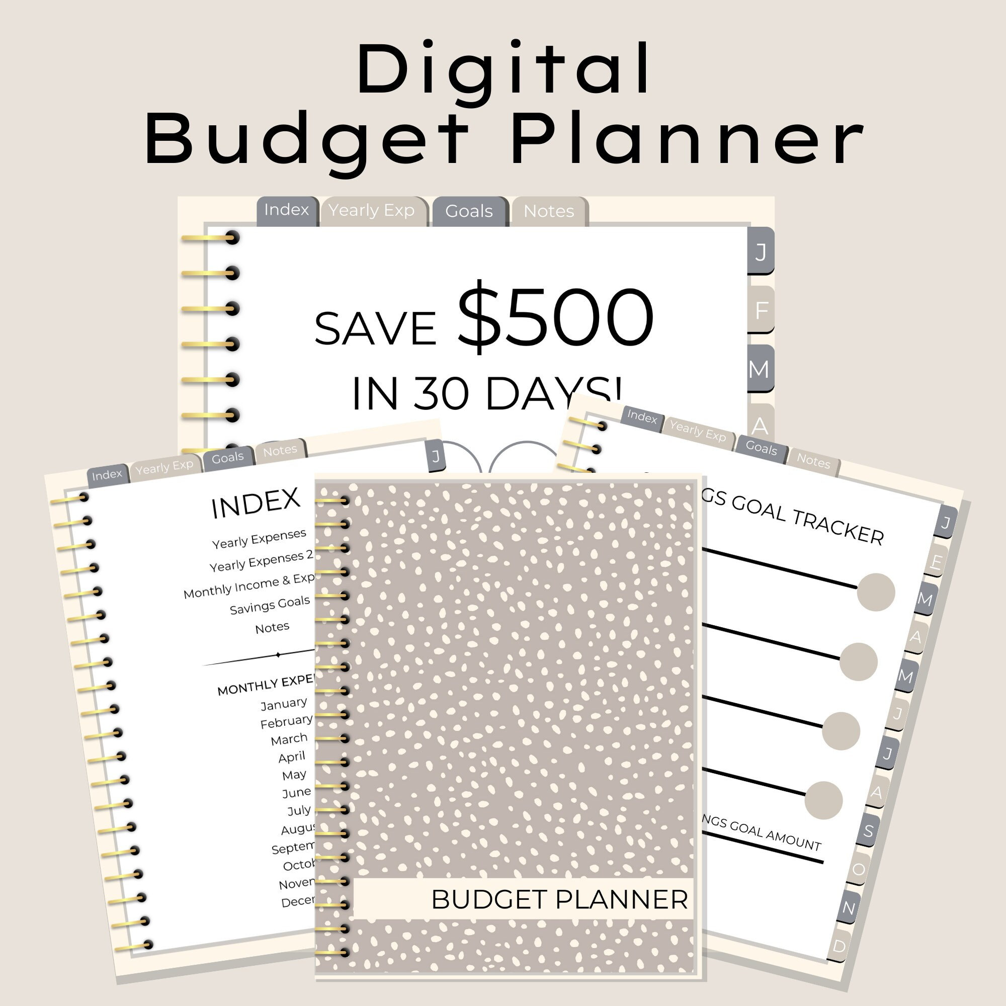 Digital Budget Planner Goodnotes, Digital Budget Tracker, Budget ...