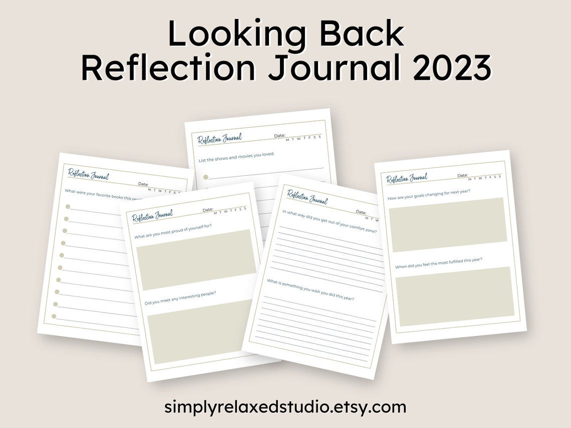 2023 Year in Review Journal, Looking Back Reflecting on 2023 Journal ...