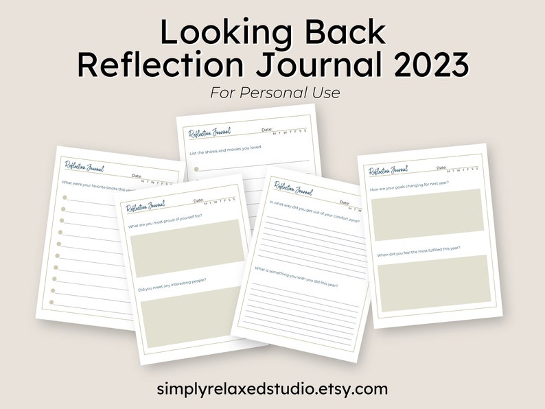 2023 Year in Review Journal, Looking Back Reflecting on 2023 Journal ...