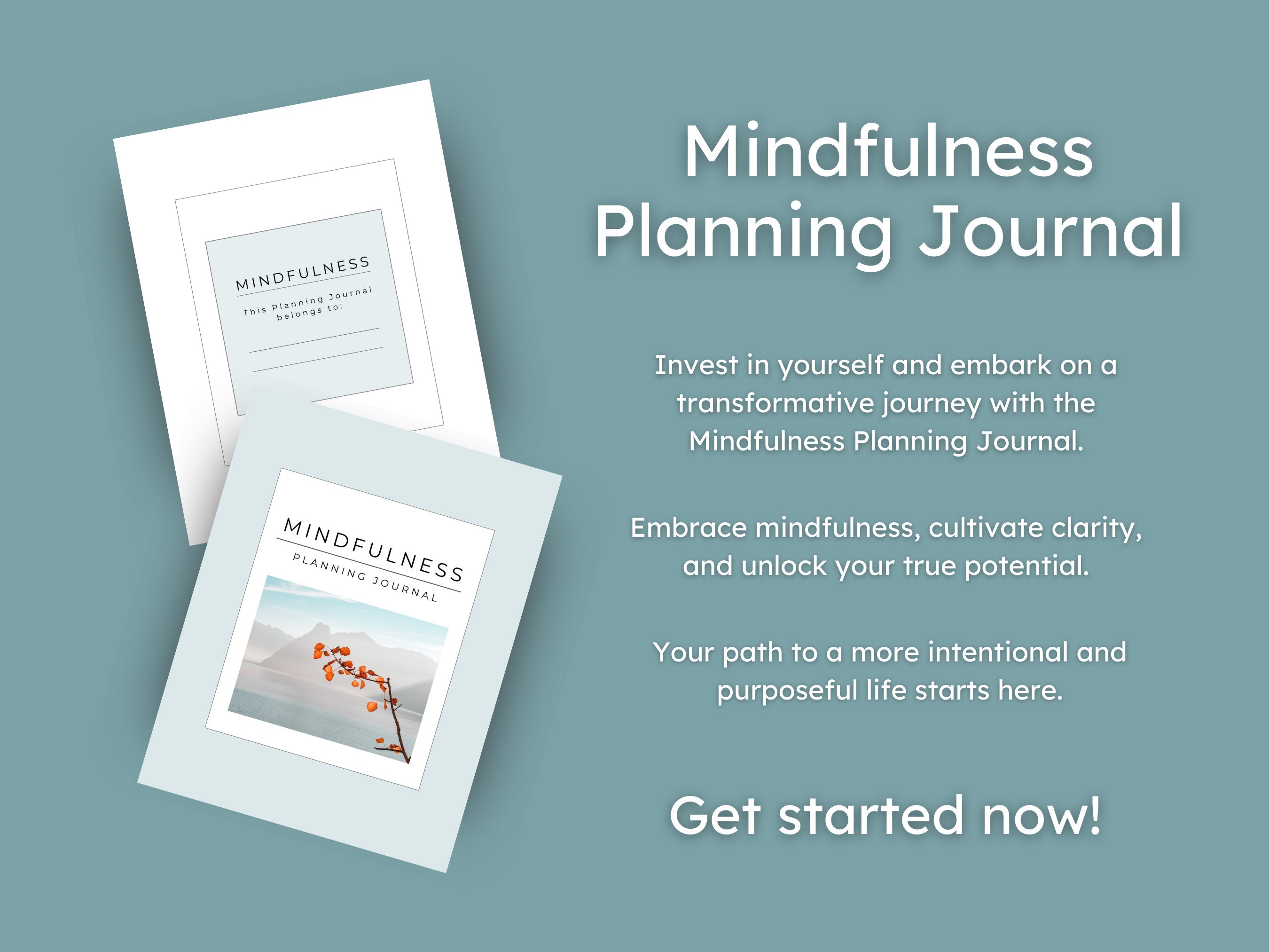 Mindfulness Planning Journal Printable Mindfulness Workbook - Etsy