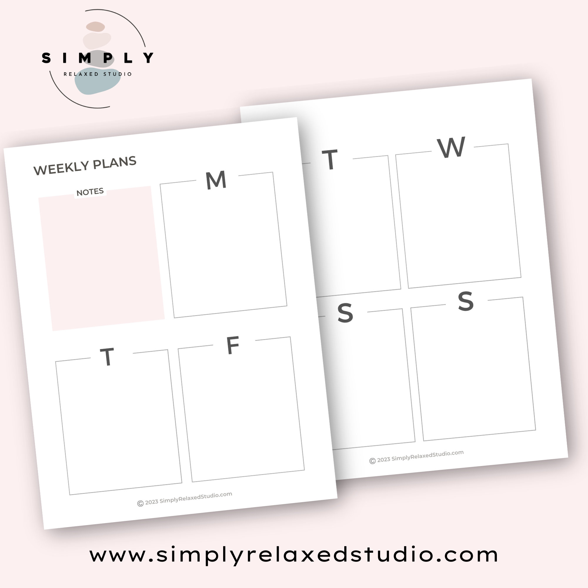 Basic Planner Inserts for Women, Daily Weekly Monthly Minimalist ...