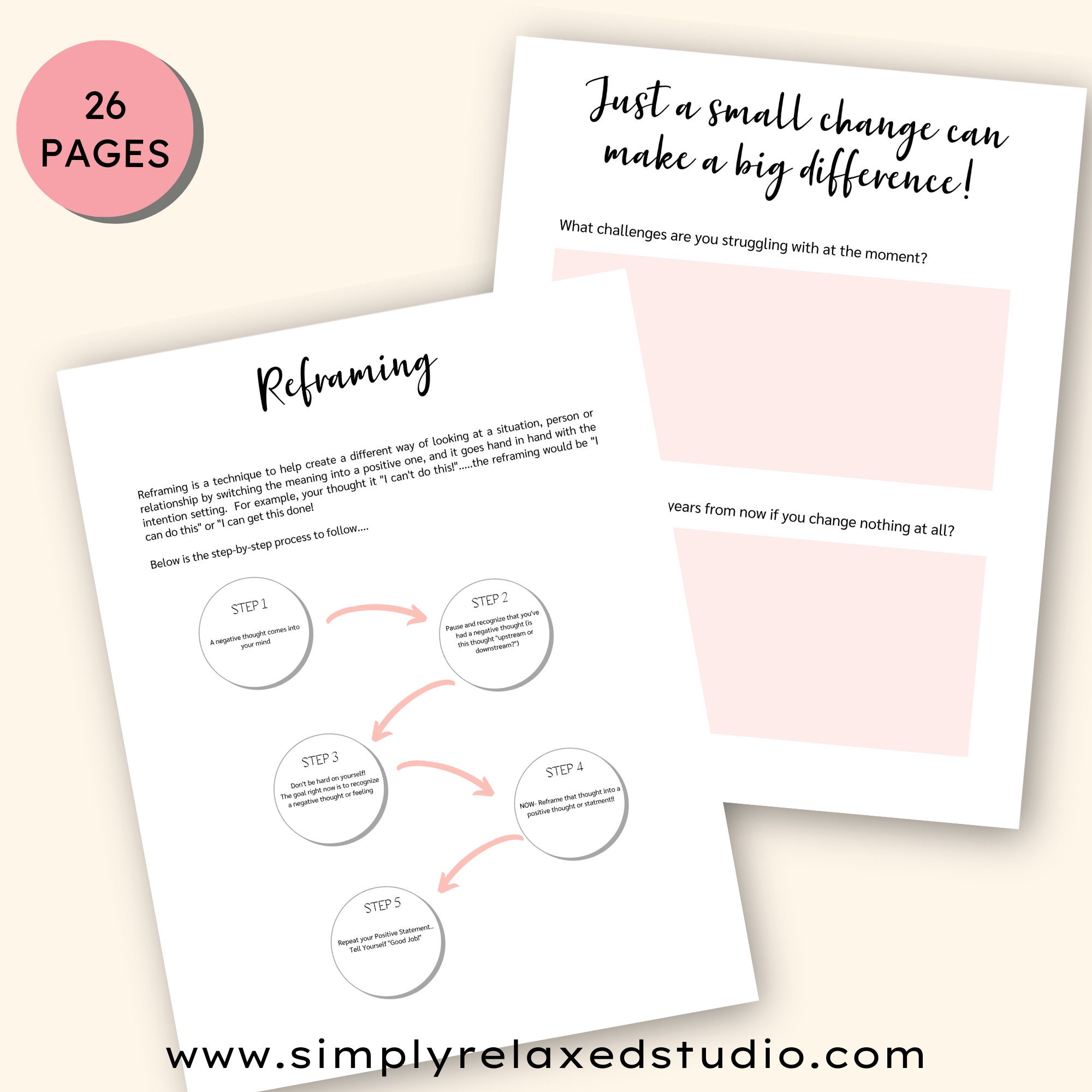 Intentional Positivity Workbook, Self-help Workbook, Positive Mindset ...