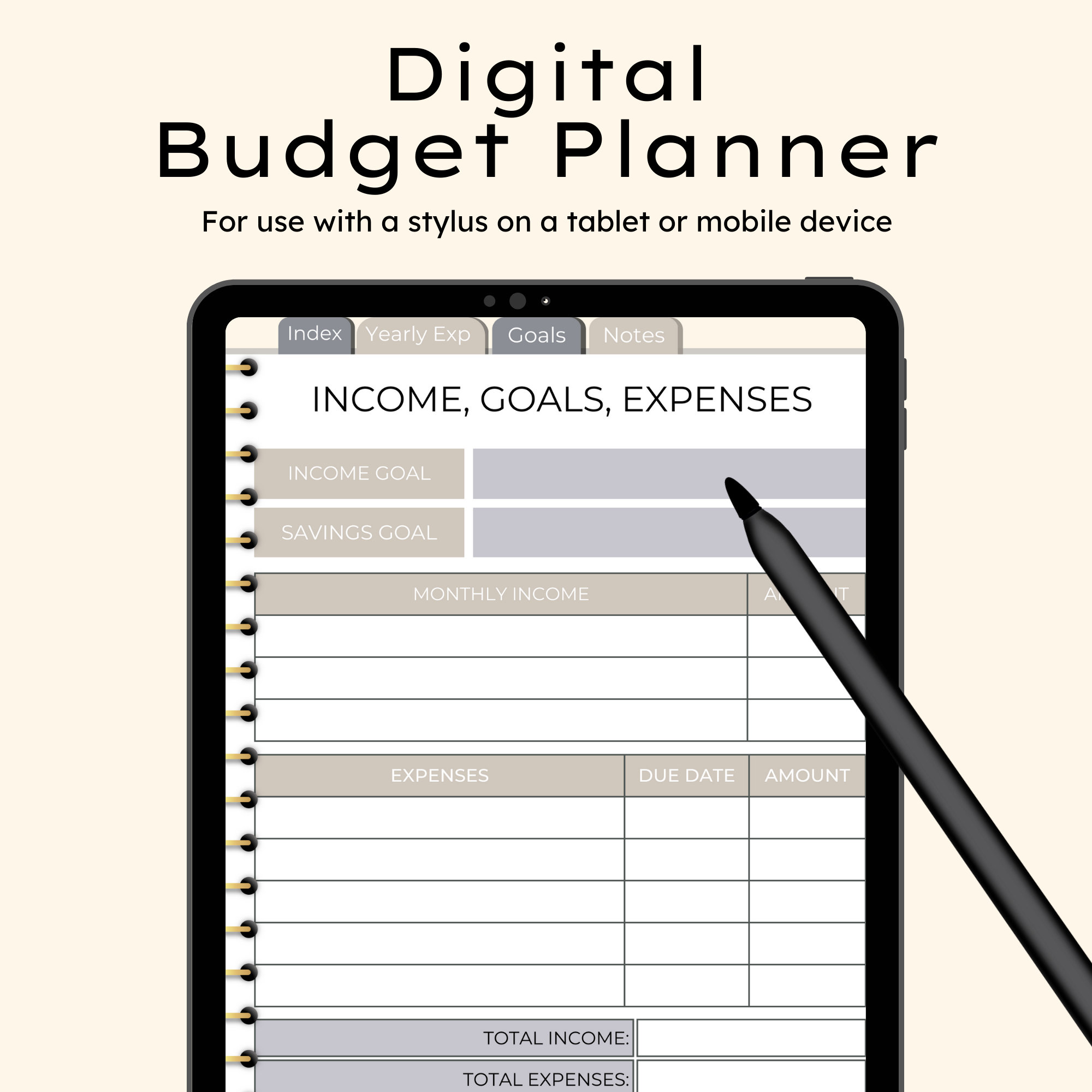 Digital Budget Planner Goodnotes, Digital Budget Tracker, Budget ...