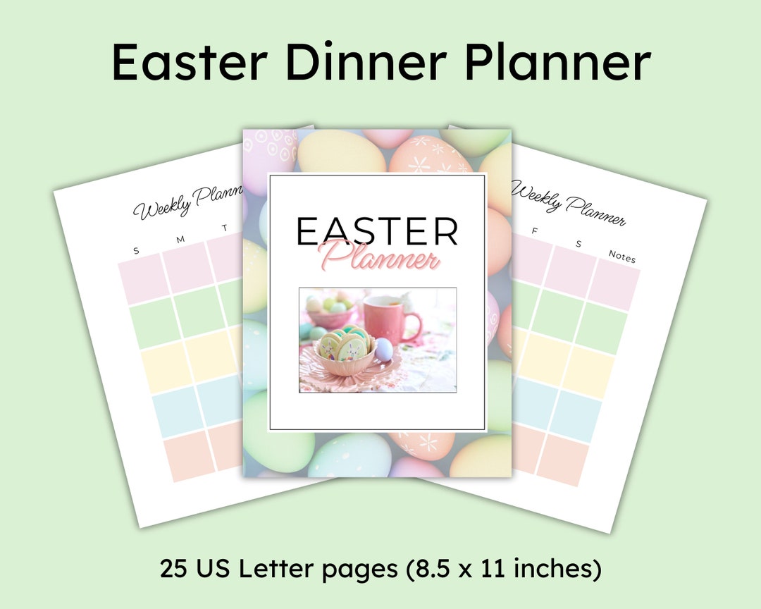 Easter Dinner Planner Printable, Easter Planner, Holiday Dinner Planner ...