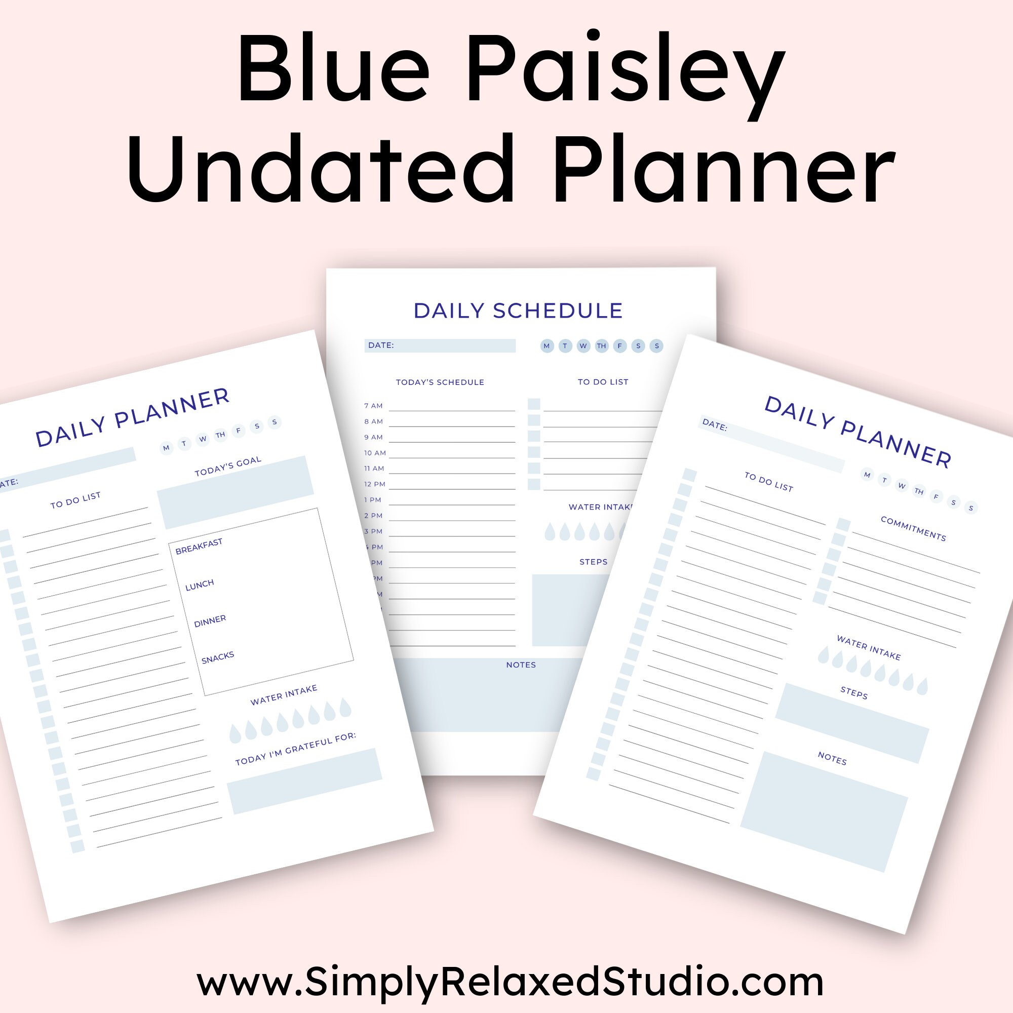 Undated Life Planner Printable Planner Organization & - Etsy