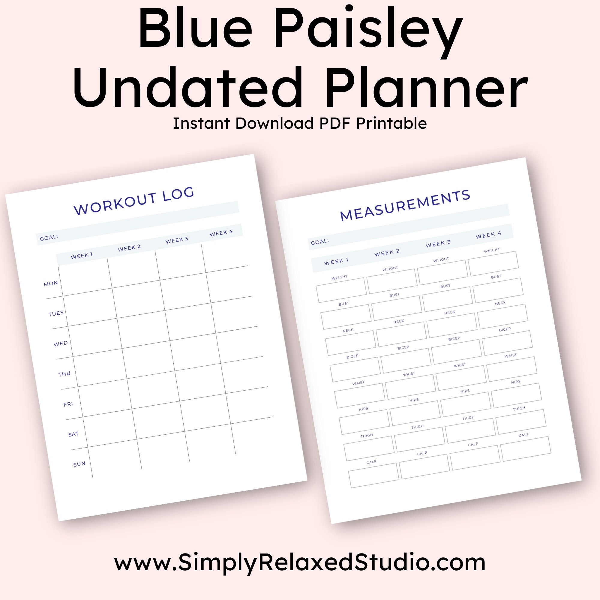 Undated Life Planner Printable Planner Organization & - Etsy