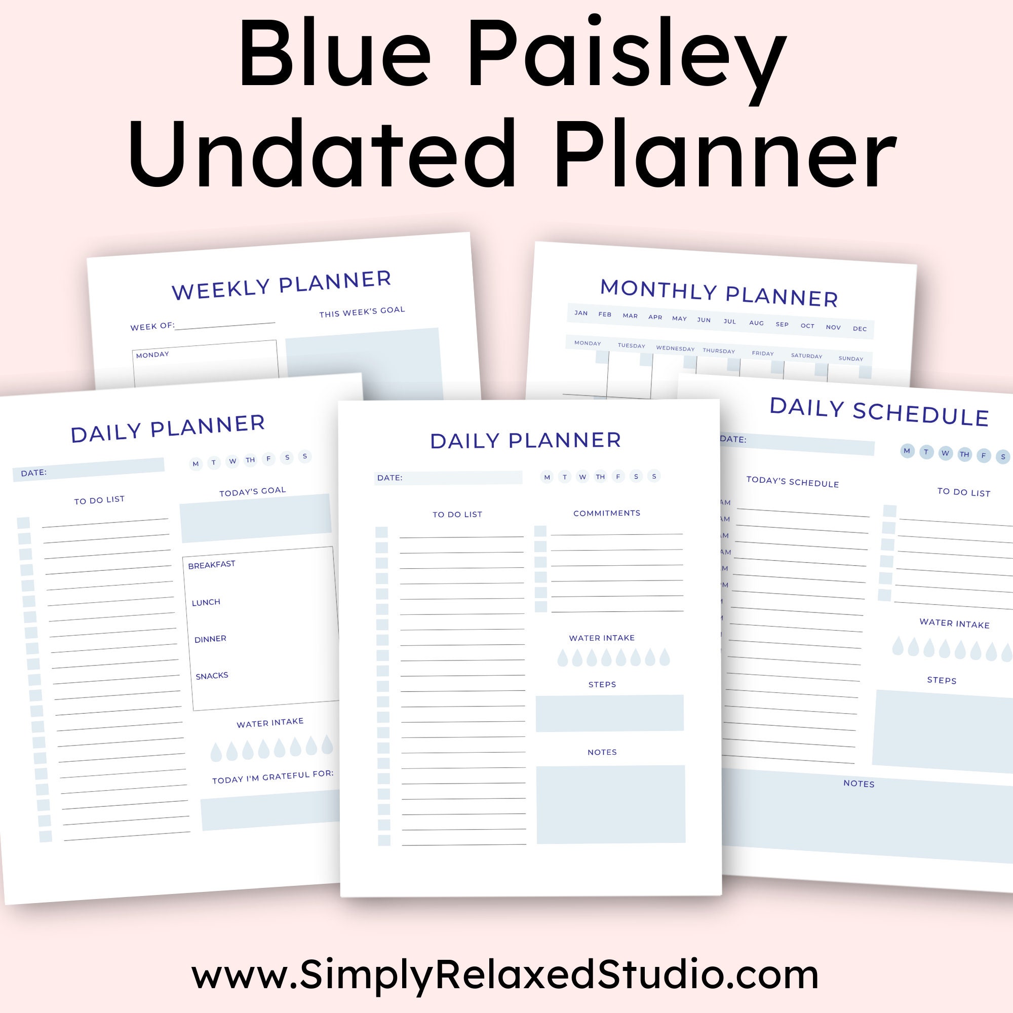 Undated Life Planner Printable Planner Organization & - Etsy