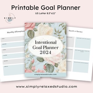 2024 Goals Planner Printable, Daily Weekly Monthly Goal Setting, Goal ...