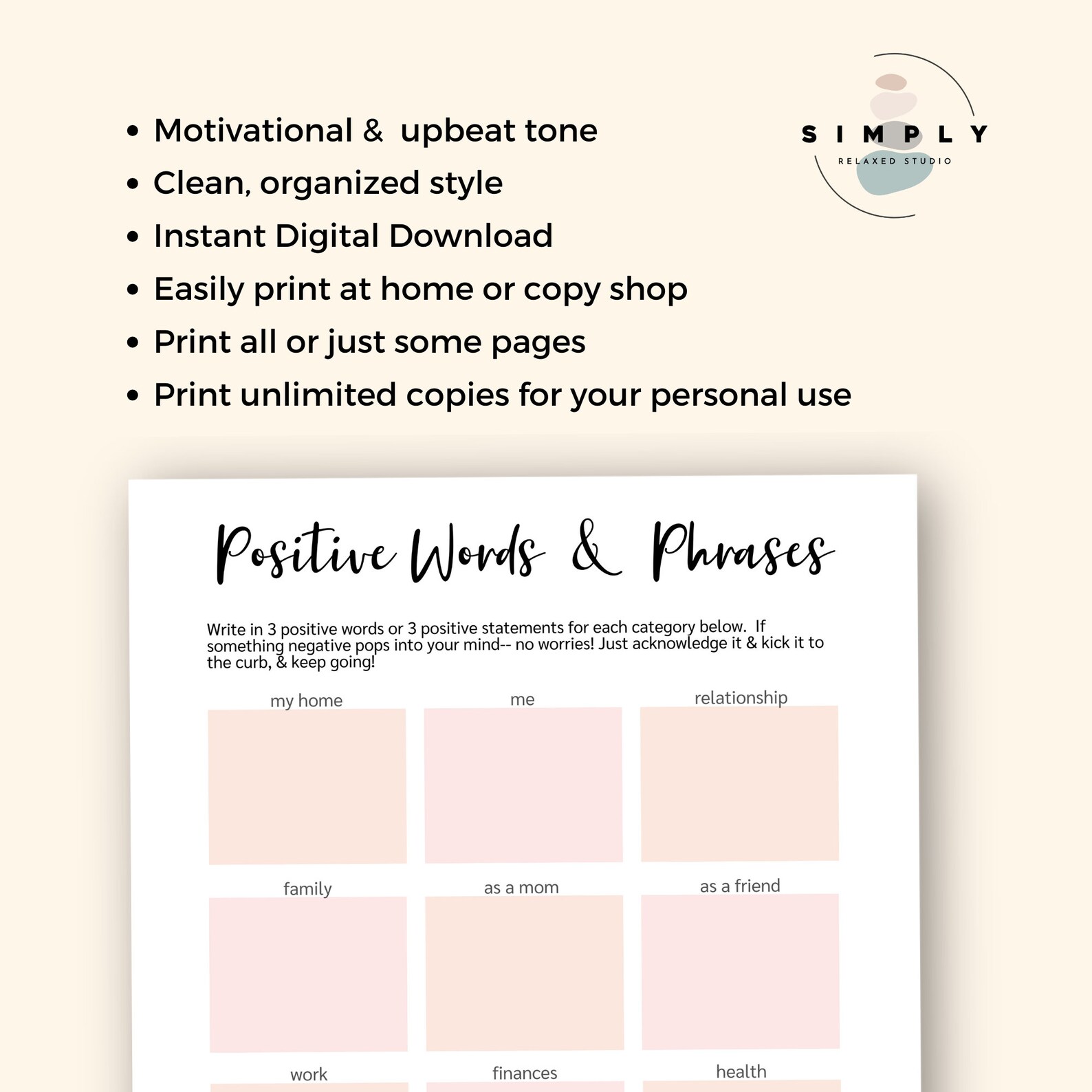 Intentional Positivity Workbook, Self-help Workbook, Positive Mindset ...