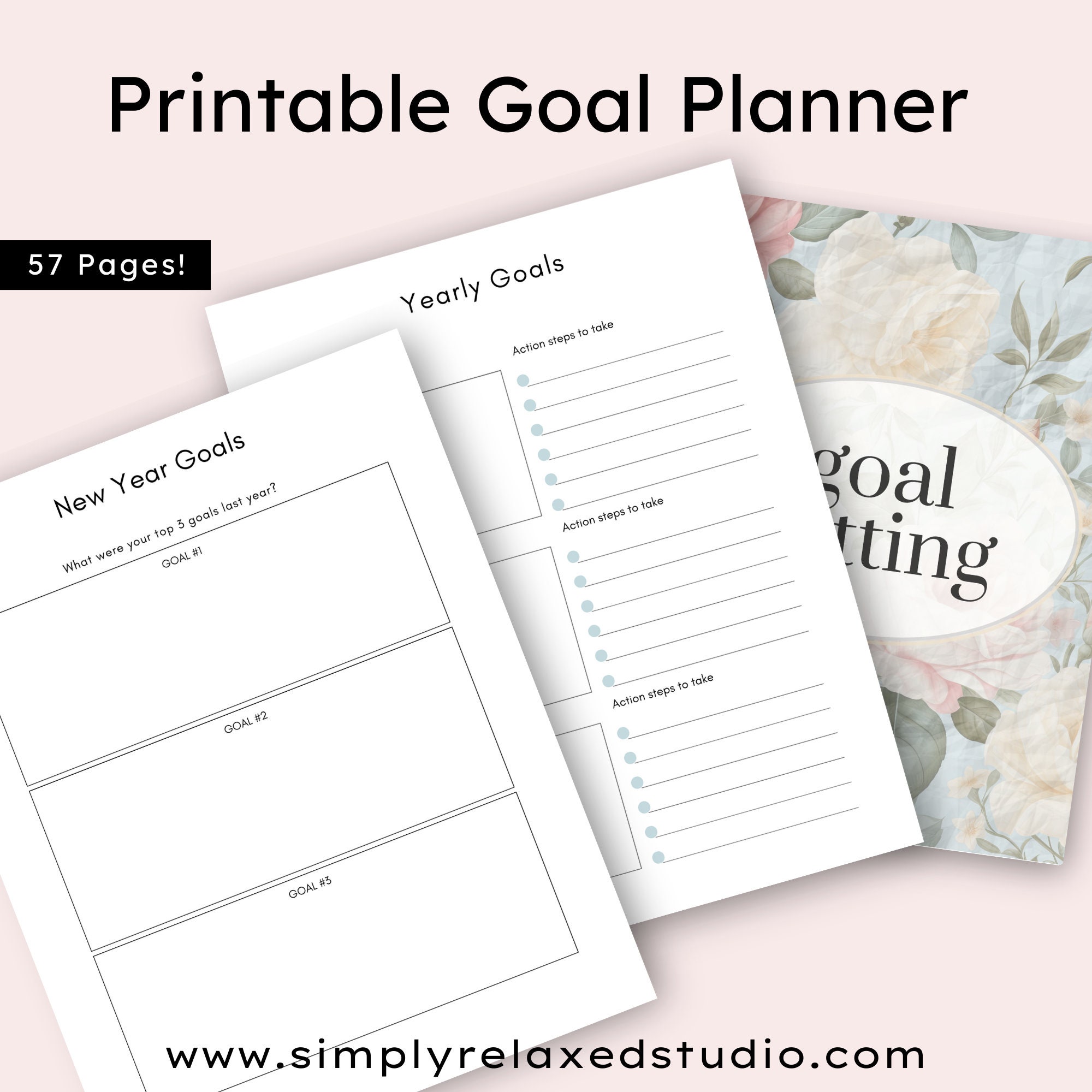 2024 Goals Planner Printable, Daily Weekly Monthly Goal Setting, Goal ...