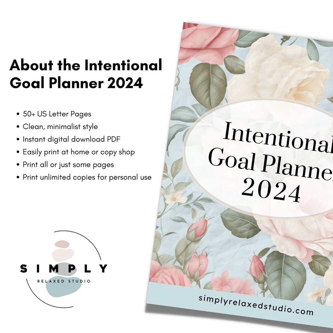 2024 Goals Planner Printable, Daily Weekly Monthly Goal Setting, Goal ...
