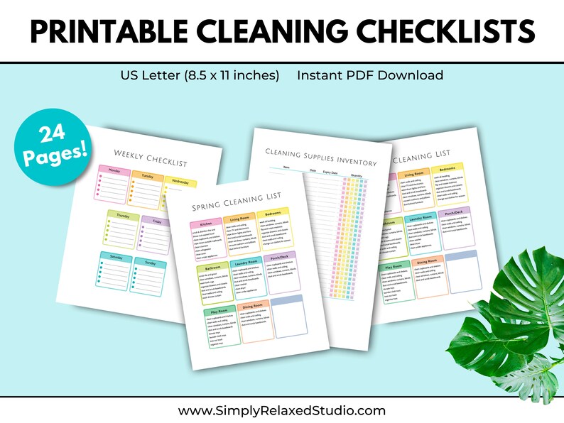 Cleaning Checklist Printable PDF Seasonal Cleaning Checklist - Etsy