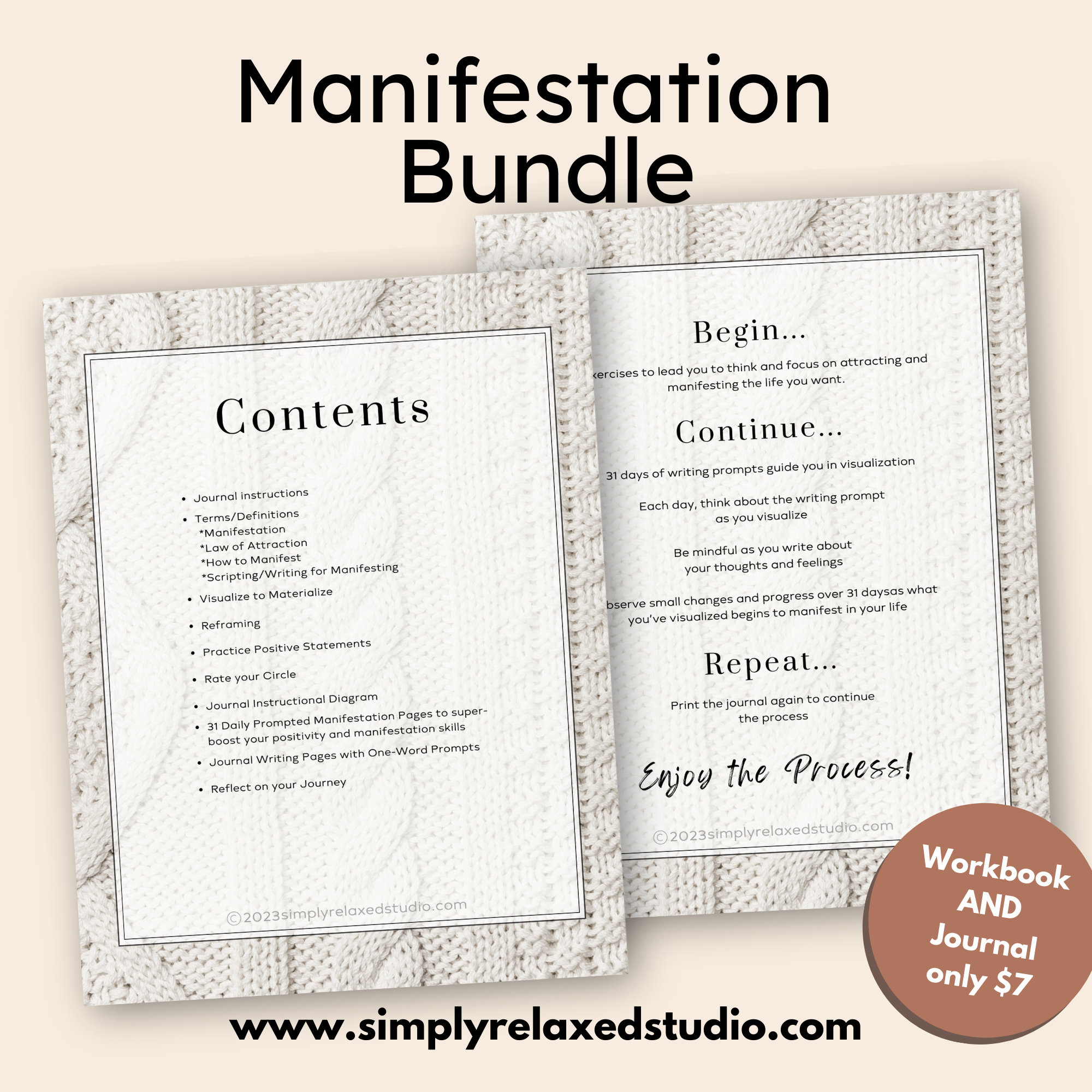 Manifesting Journal Printable, Manifestation Journal Prompts, Personal ...