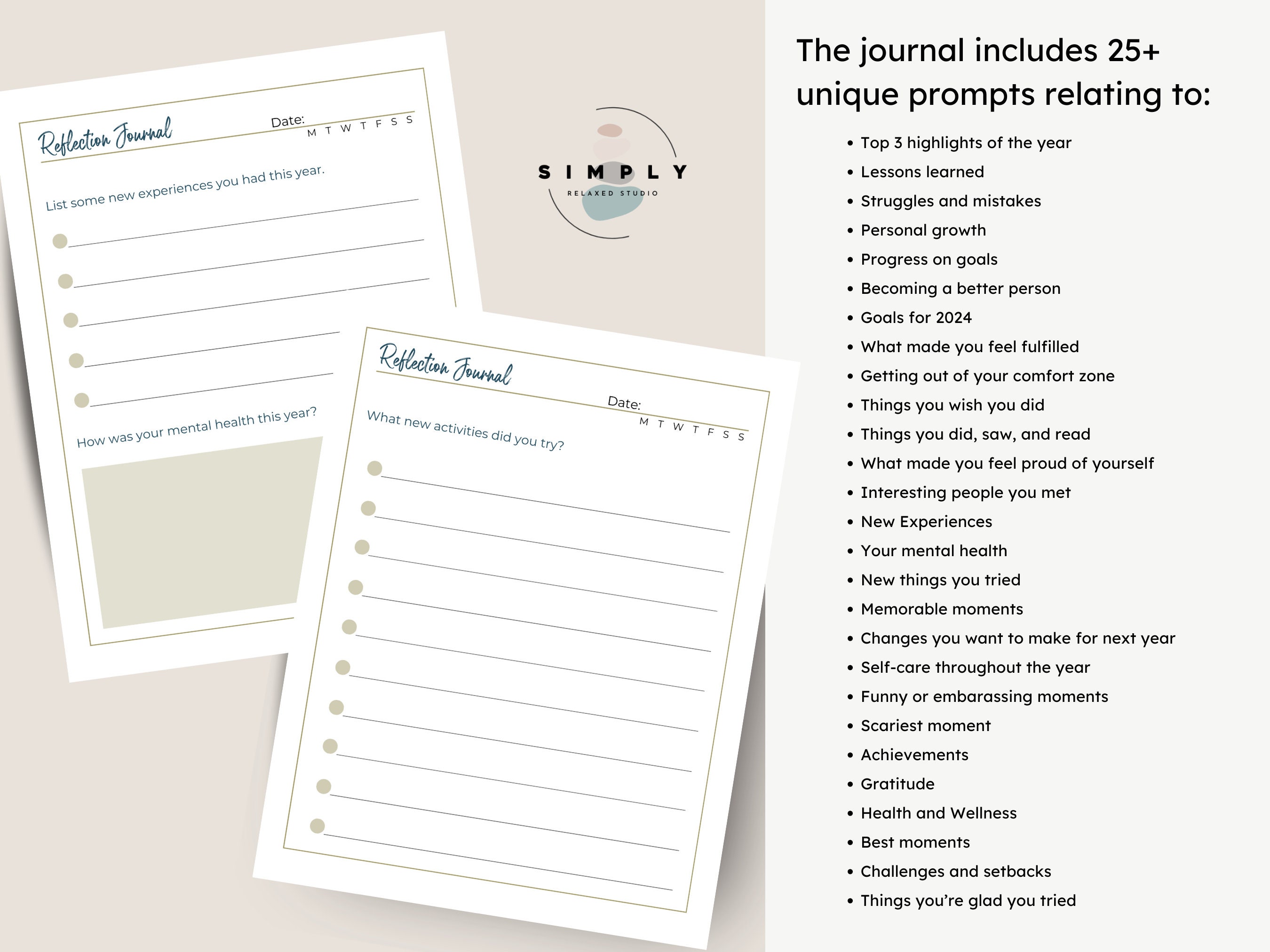 2023 Year in Review Journal, Looking Back Reflecting on 2023 Journal ...