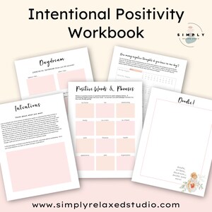Intentional Positivity Workbook, Self-help Workbook, Positive Mindset Tool, Guided Exercise ...