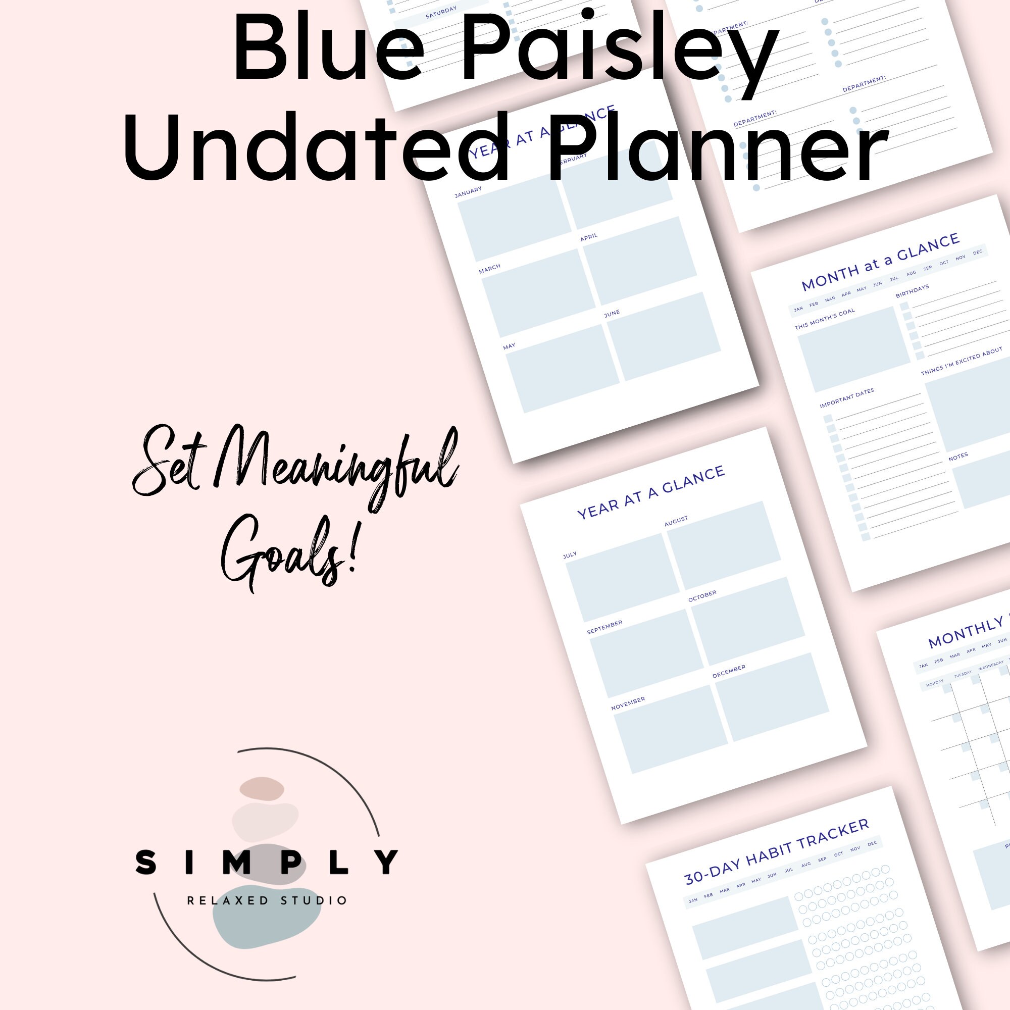 Undated Life Planner Printable Planner Organization & - Etsy