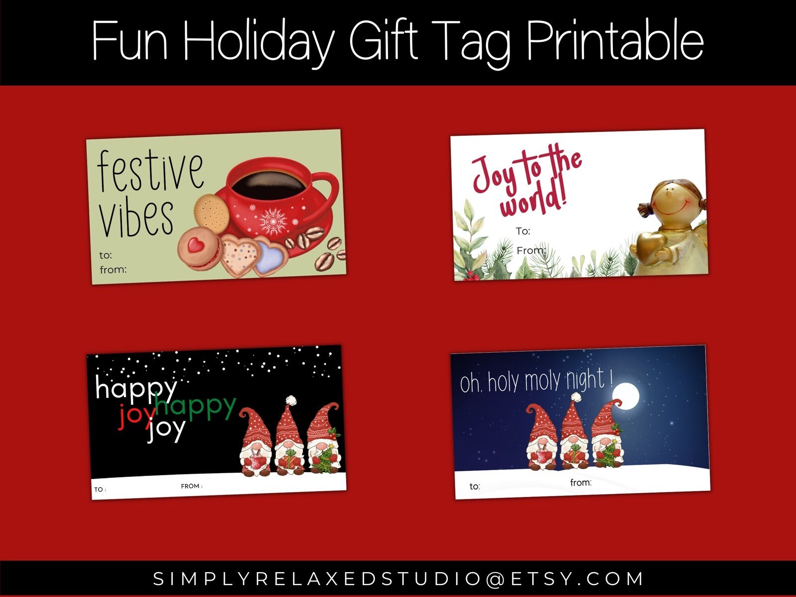 Fun Holiday Gift Tags Printable - Etsy