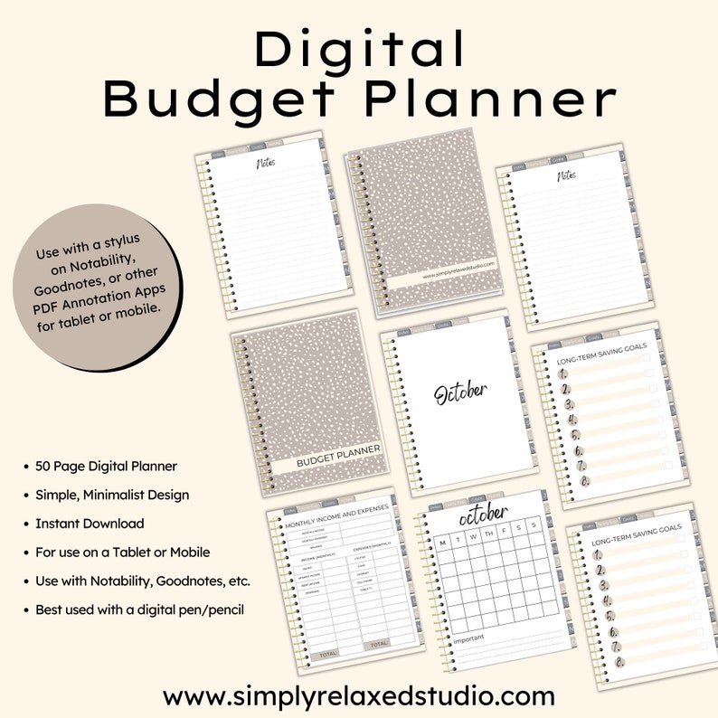 Digital Budget Planner Goodnotes, Digital Budget Tracker, Budget ...