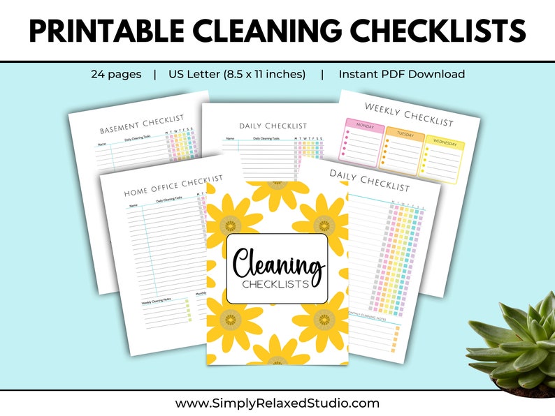 Cleaning Checklist Printable PDF Seasonal Cleaning Checklist - Etsy