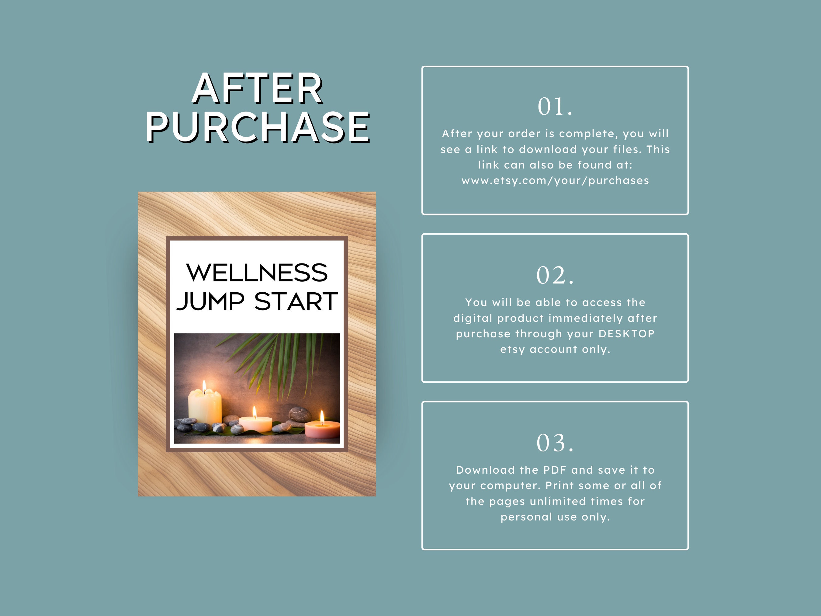 30 Day Wellness Jumpstart Planner, Printable Healthy Lifestyle Guide, Motivation Accountability ...