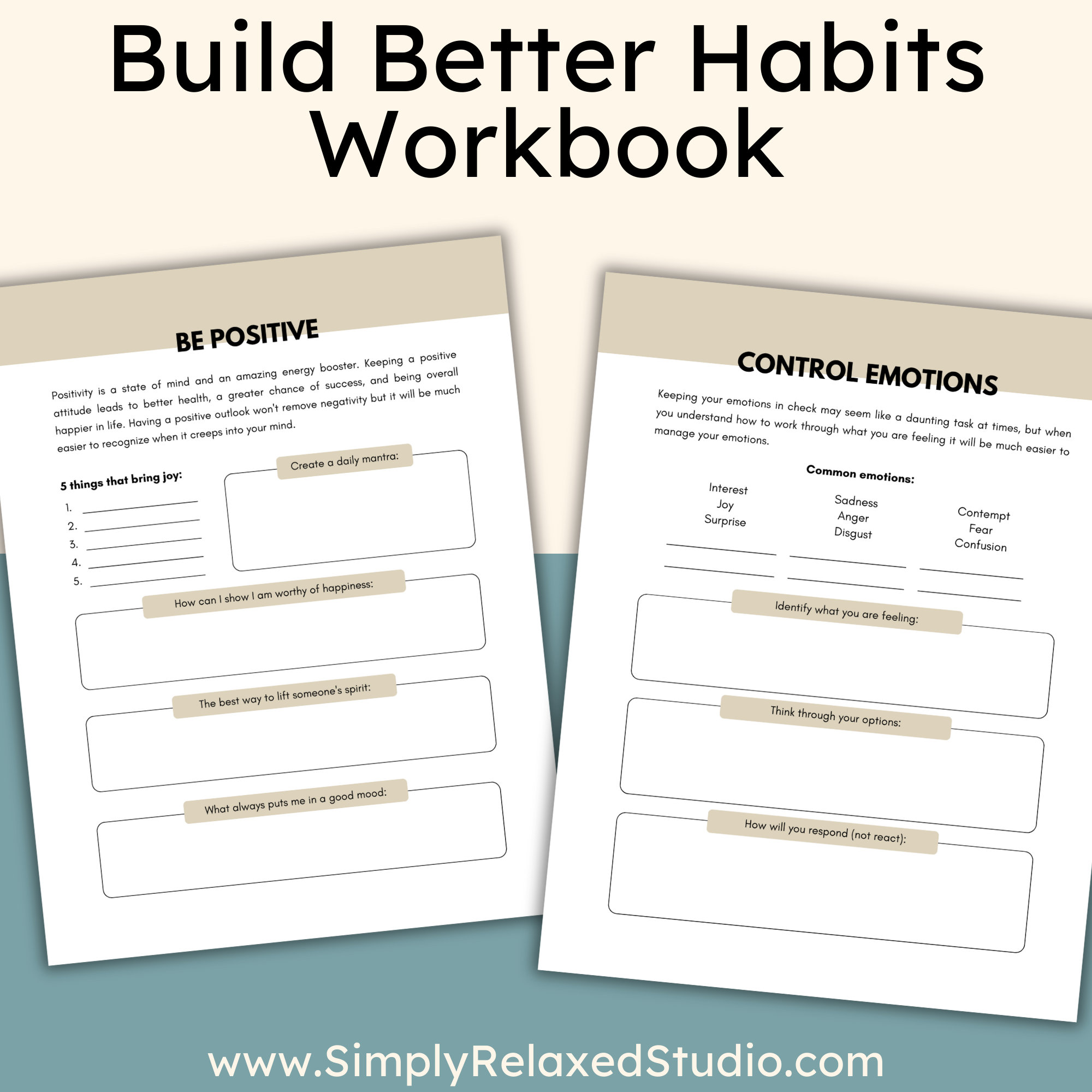 Build Better Habits Printable Workbook - Etsy