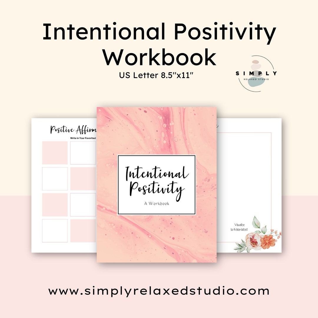 Intentional Positivity Workbook, Self-help Workbook, Positive Mindset ...