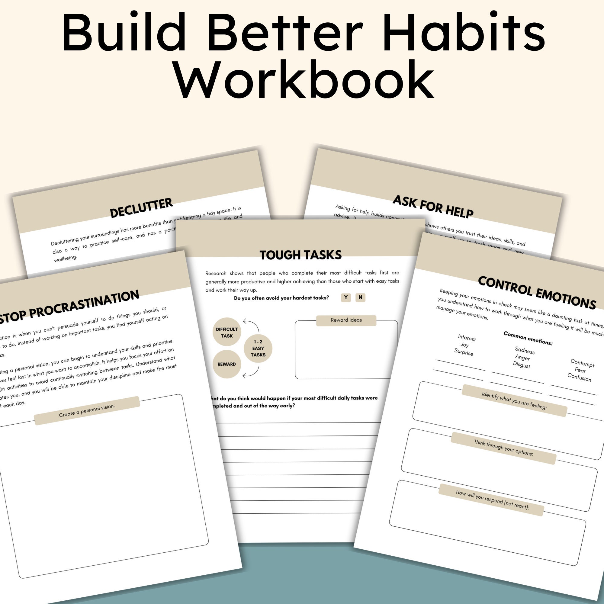 Build Better Habits Printable Workbook - Etsy