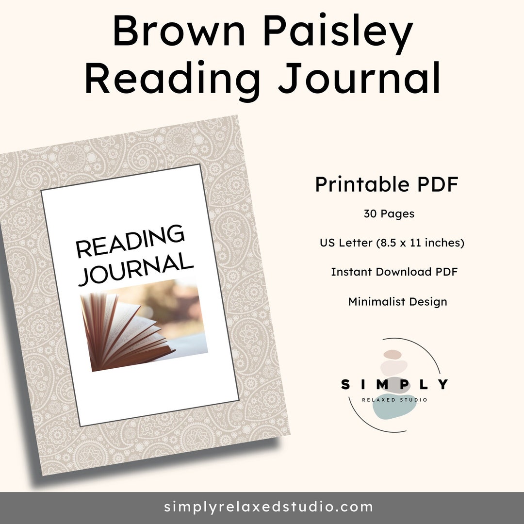 Reading Journal Printable, Reading Progress Tracker, Gift for Book ...